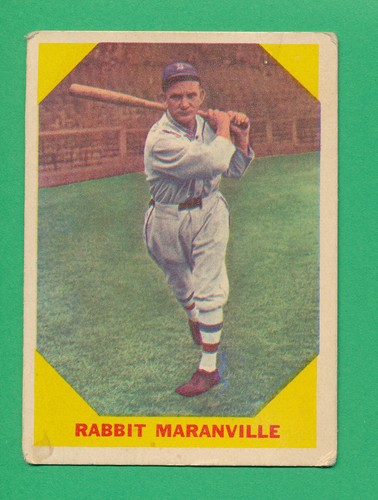 RABBIT JAMES WALTER VINCENT MARANVILLE HOF 1960 FLEER #21 LOW GRADE ...