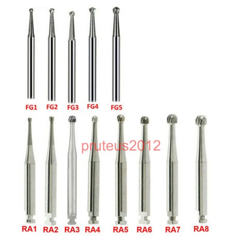 Dental Round Tungsten Carbide Steel Bur Burs For High/Low Speed ...