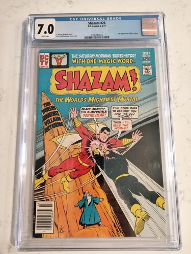 Shazam 28 CGC 7.0 1st Black Adam Appearance since Golden Age (2nd App ...