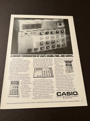 1978 VINTAGE 8X11 PRINT AD FOR CASIO CALCULATORS ST-24 MQ-5 LIGHT,SOUND ...