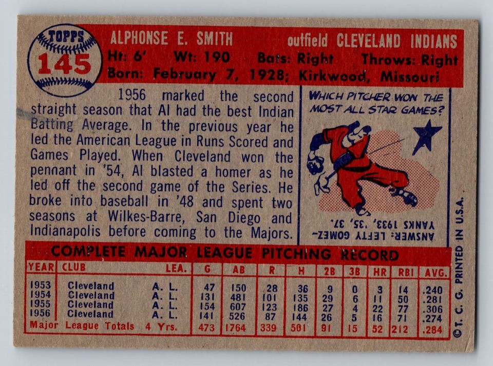 1957 Topps Baseball Singles - Pick Your Card - Better Condition EX NM ...