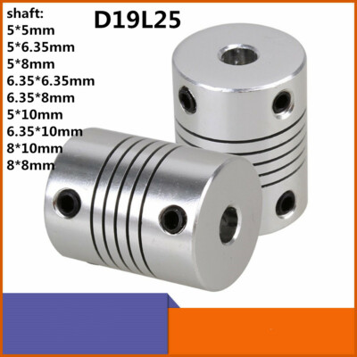 D19L25 Screw Flexible Coupling Connector Motor Coupler Shaft 5mm/6.35mm ...