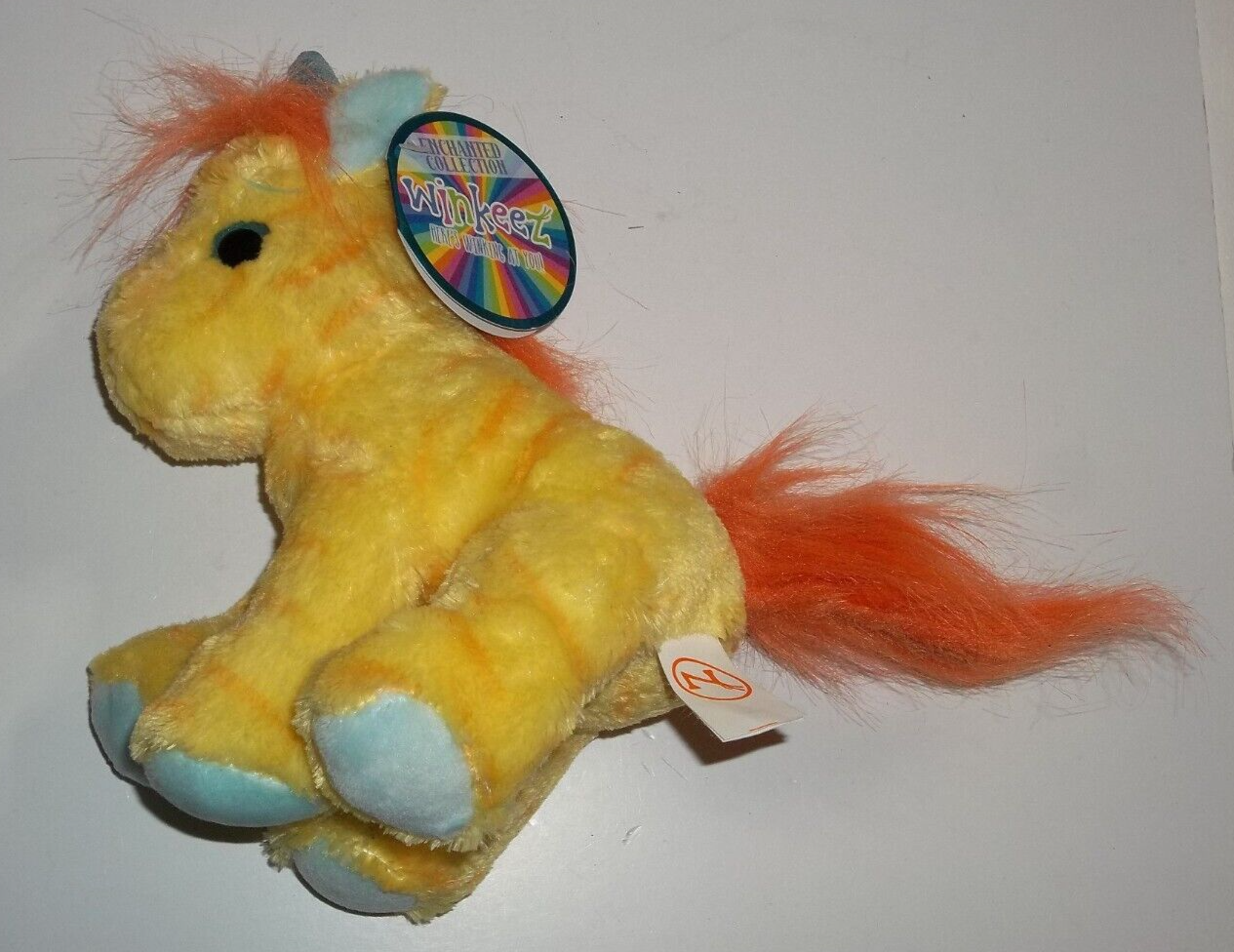3x Winkeez Enchanted Collection Yannah The Unicorn Plush Yellow Orange ...