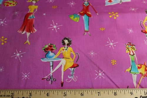 Fabric Cotton 100% Women Dresses Cartoon Pink Quilt Masks Sell by 1/2 ...