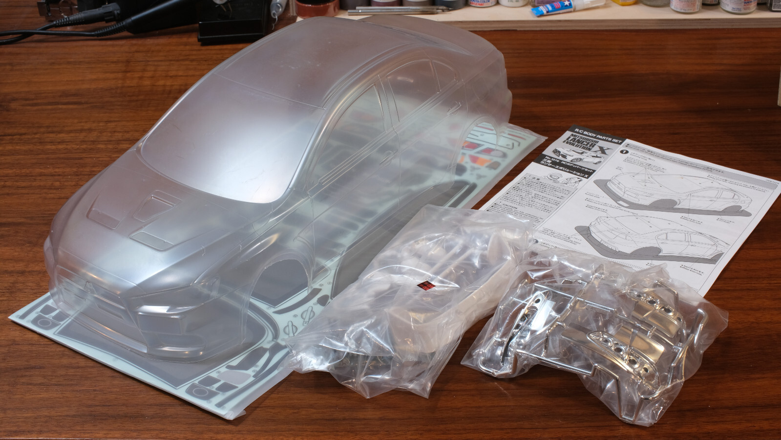 Tamiya Body Set Mits Lancer Evo X Clear | eBay