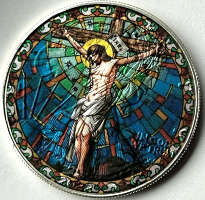 Jesus Crucifixion American Silver Eagle 1oz .999 Silver Dollar ...