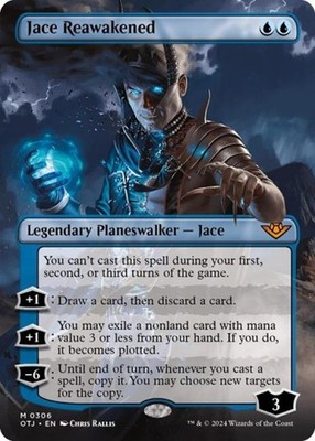 Jace Reawakened (Borderless) - Near Mint MTG Outlaws of Thunder ...
