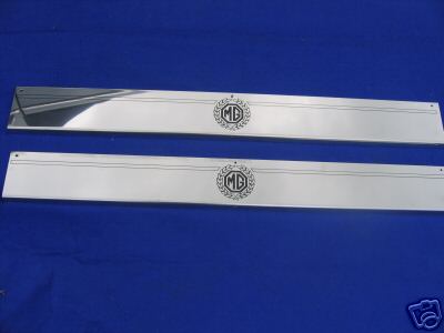 MG NEW MGB ROADSTER OR GT PAIR OF STAINLESS STEEL THRESHOLD PLATES ...