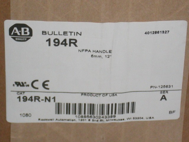 Allen Bradley 194r-n1 Series a NFPA 79 Internal Operating Handle 194RN1 ...