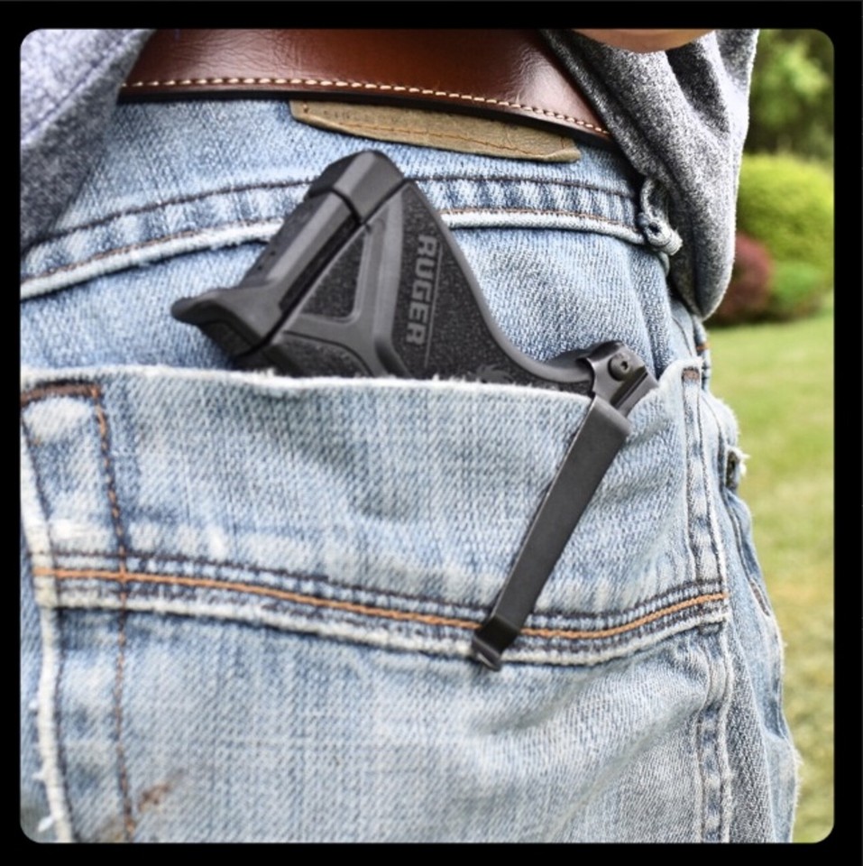 Clipdraw for Ruger LCP 380 Belt Clip Conceal Carry Black IWB LCP-B ...