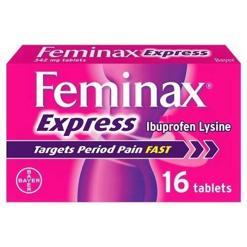 FEMINAX EXPRESS TARGETS PERIOD PAIN FAST 16 TABLETS | eBay UK