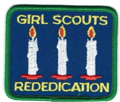 Girl REDEDICATION Blue Ceremony Fun Patches Crest Badge SCOUTS GUIDE ...