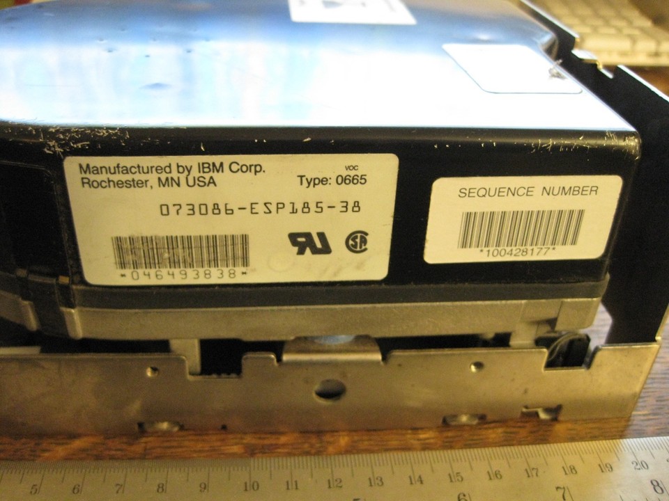 Vintage IBM PC 30MB Winchester Hard Drive Giant 8" Long 6" Wide 3" Tall ...