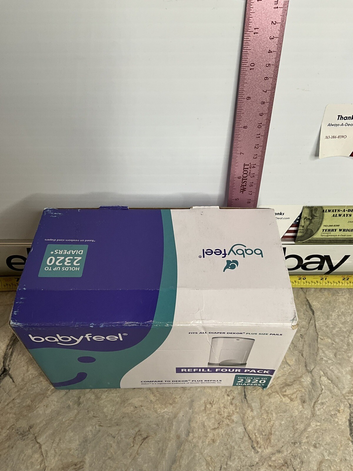 Babyfeel Refill Pack Holds up to 2320 Diapers Fit All Dekor Plus Sz ...