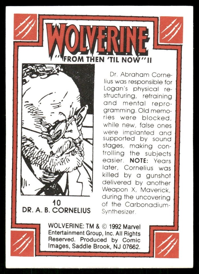 Wolverine 1992 Marvel Comic Images Card #10 (NM) | eBay
