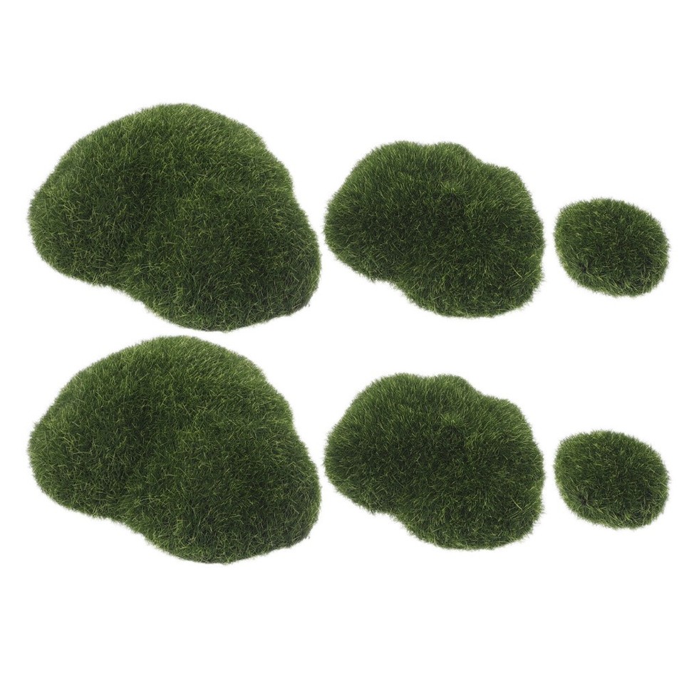 6 Pcs Decorative Moss Stone Fake Mossy Artificial for Decoration | eBay