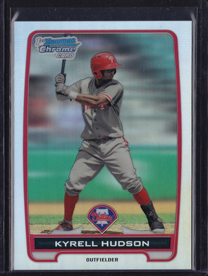 2012 BOWMAN CHROME REFRACTOR PARALLEL KYRELL HUDSON #BCP30 PHILLIES ...