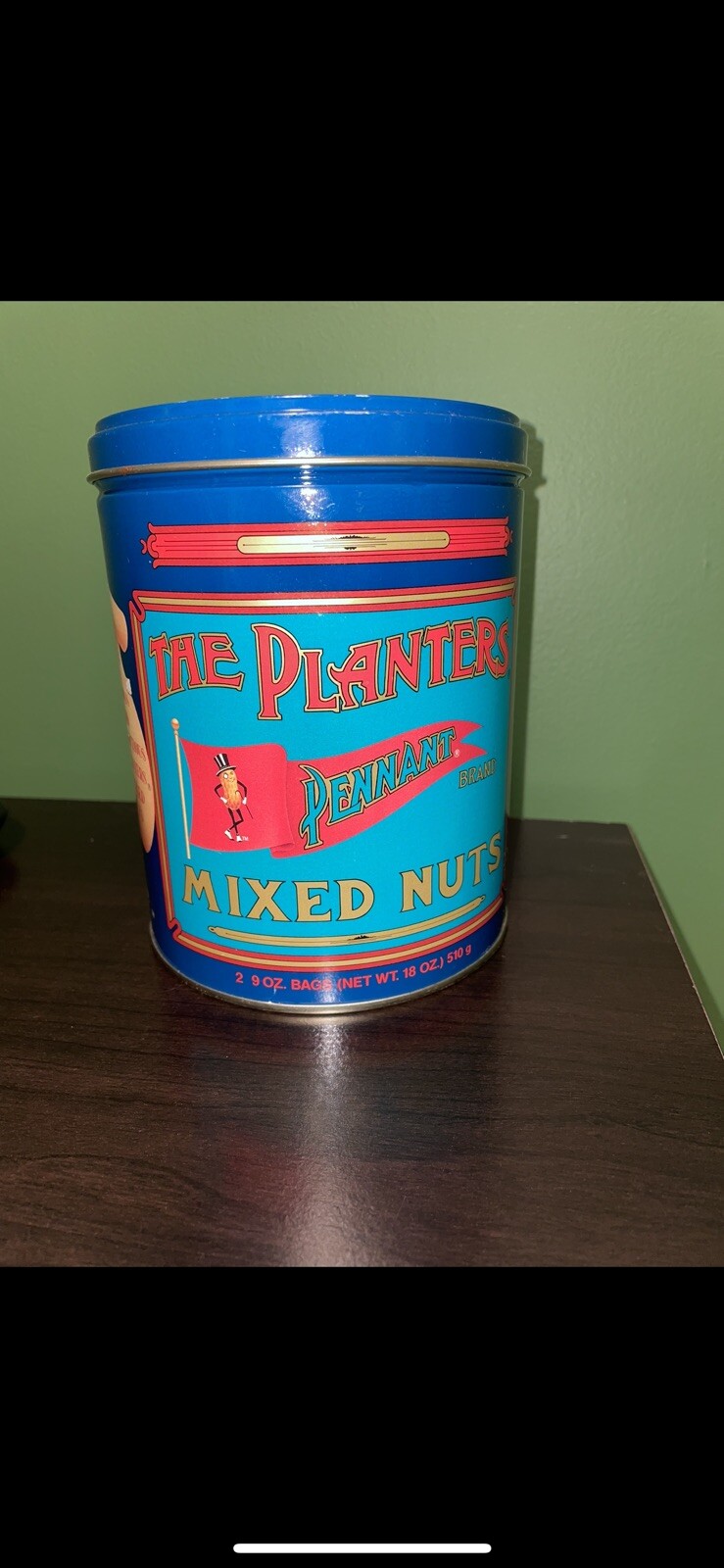 Vintage 1989 The Planters Peanut Pennant Brand Ltd Edition Round Tin B3 ...