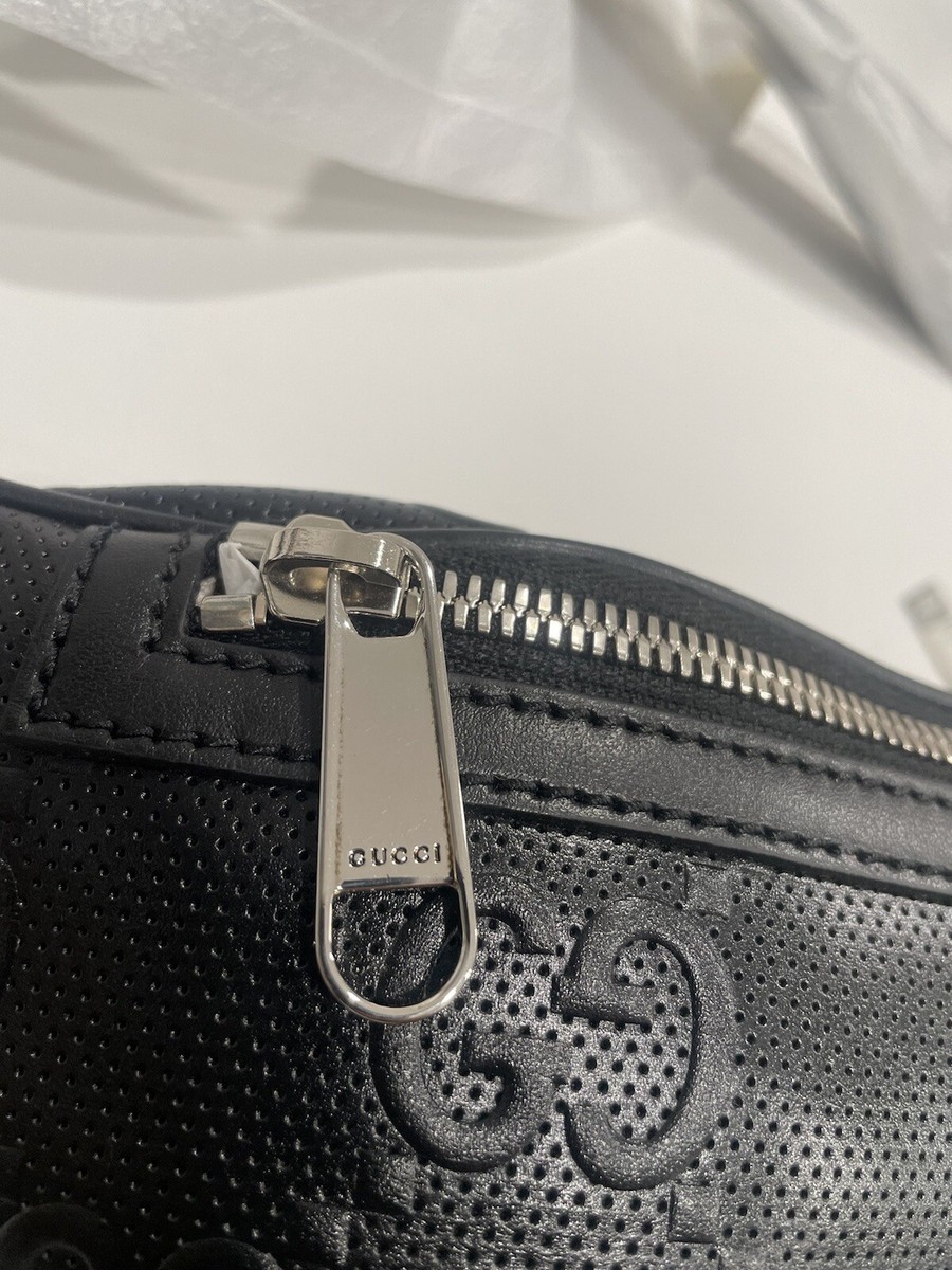 Gucci GG Embossed Leather Tennis Belt Bag 10.5” In Black New Gucci GG Embossed Leather Tennis Belt Bag 10.5” In Black New