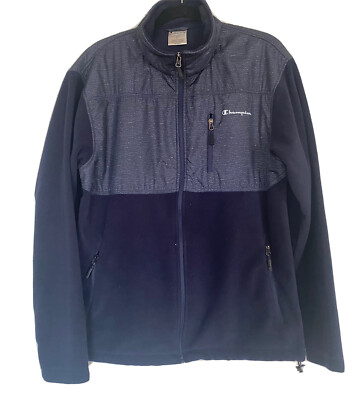 Champion Fleece Sweater Men's L Performance Tech Full Zip with Pockets ...