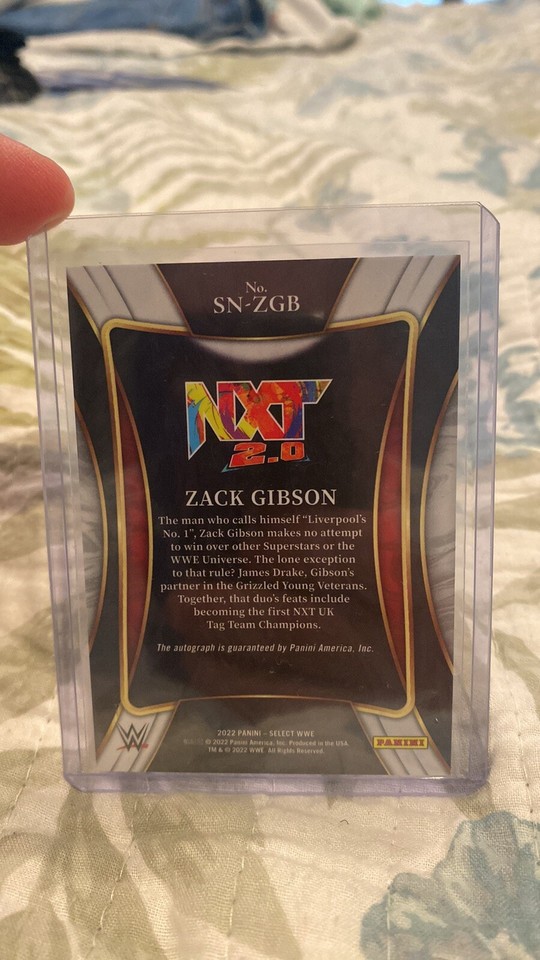 2022 Panini Select WWE Zach Gibson Signature Selections Auto Autograph ...