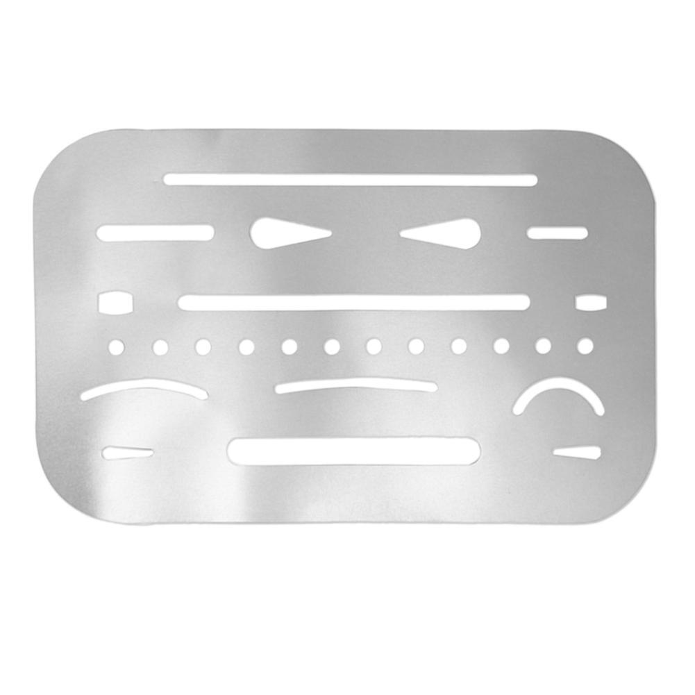 Stainless Steel Erasing Shield Hollow Out Drawing Drafting Rulers Tool ...