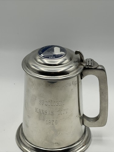 Vintage IBM 1976 Mug Tankard Kansas City Spotlight Pewter Leonard Clear ...