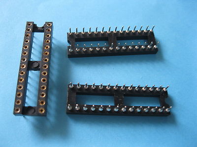 170 x IC Socket Adapter Round 28 Pin Headers & (IC)Sockets Pitch 2.54mm ...