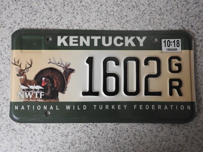 KENTUCKY 2018 National Wild Turkey Federation NWTF License Plate NICE ...