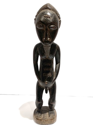 ANTIQUE AFRICAN IVORY COAST WOOD CARVED STATUE | eBay