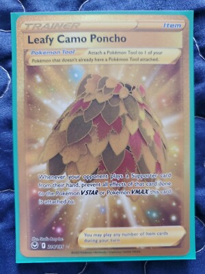 Leafy Camo Poncho 214/195 Gold Secret Rare - 2022 Pokemon Silver ...