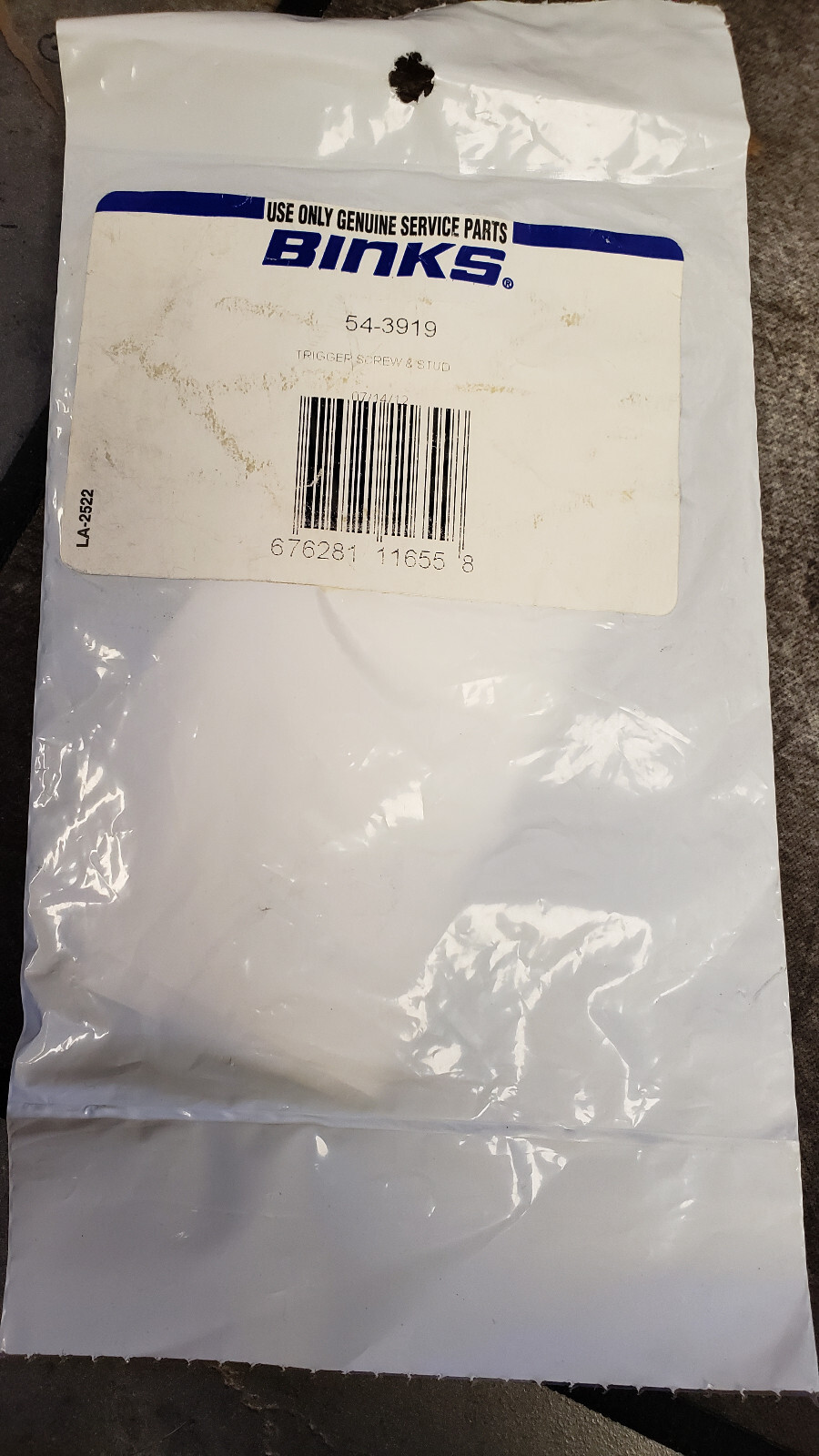 BINKS - 54-3919 - TRIGGER SCREW & STUD KIT | eBay