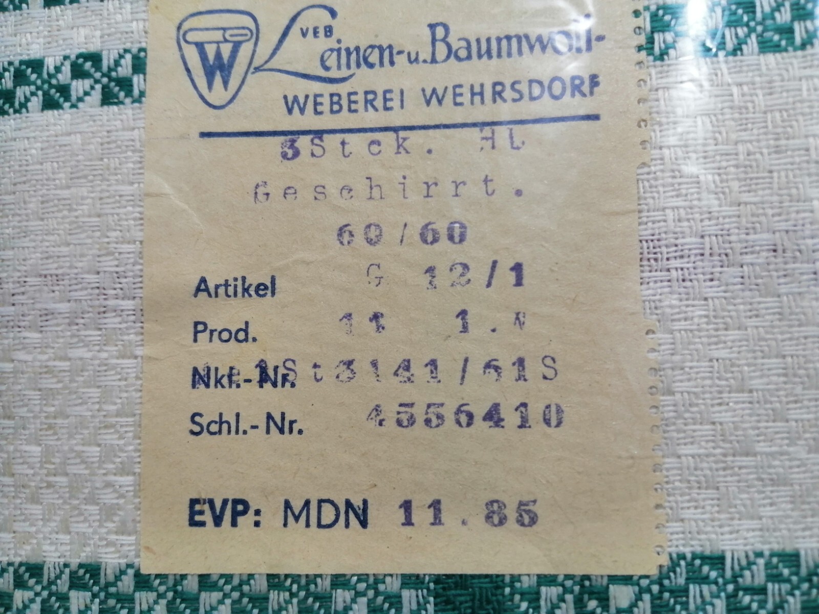 9 DDR Geschirrtücher Geschirrtuch Wischtuch Halbleinen 60x60 karo blau ...