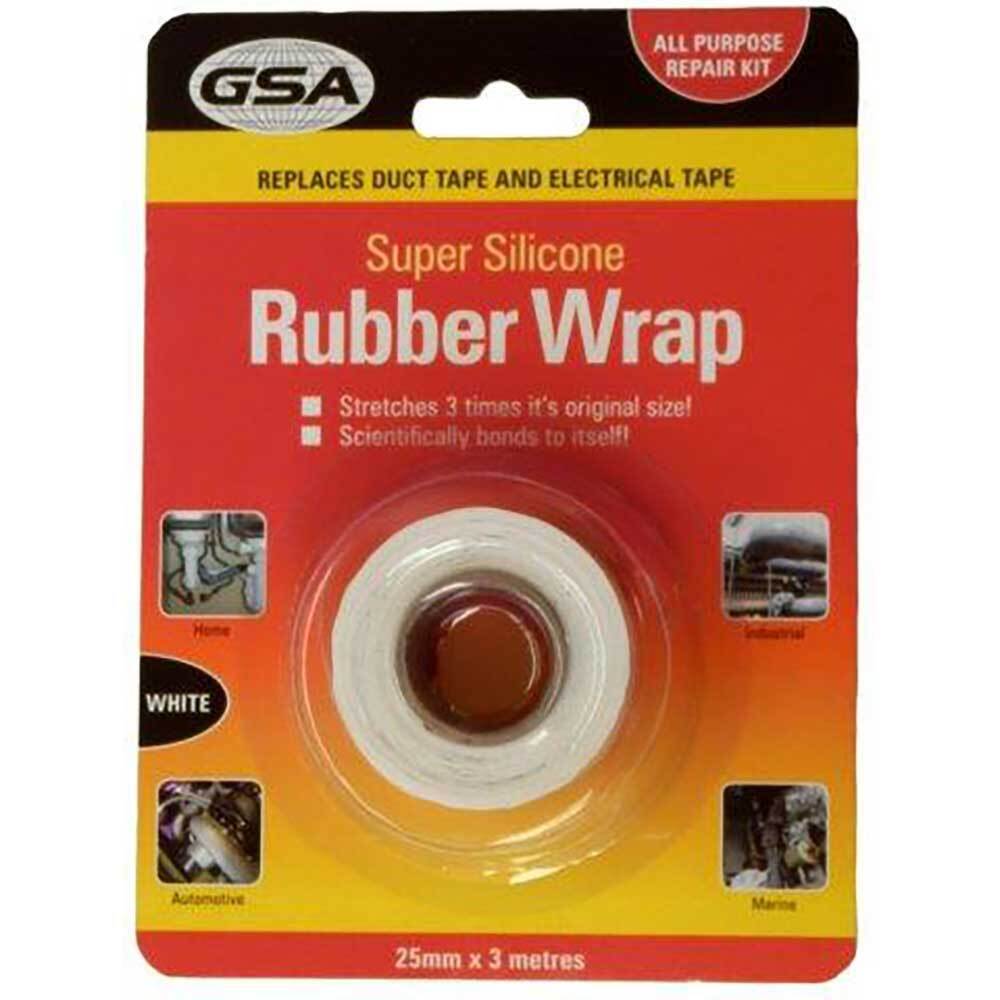 GSA Silicone Rubber Wrap Tape White 25mm x 3m 9340885005587 | eBay