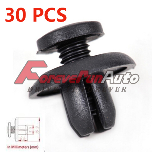 30 Pcs Bumper Fender Hood Splash Shield Protector Retainer Clip For ...