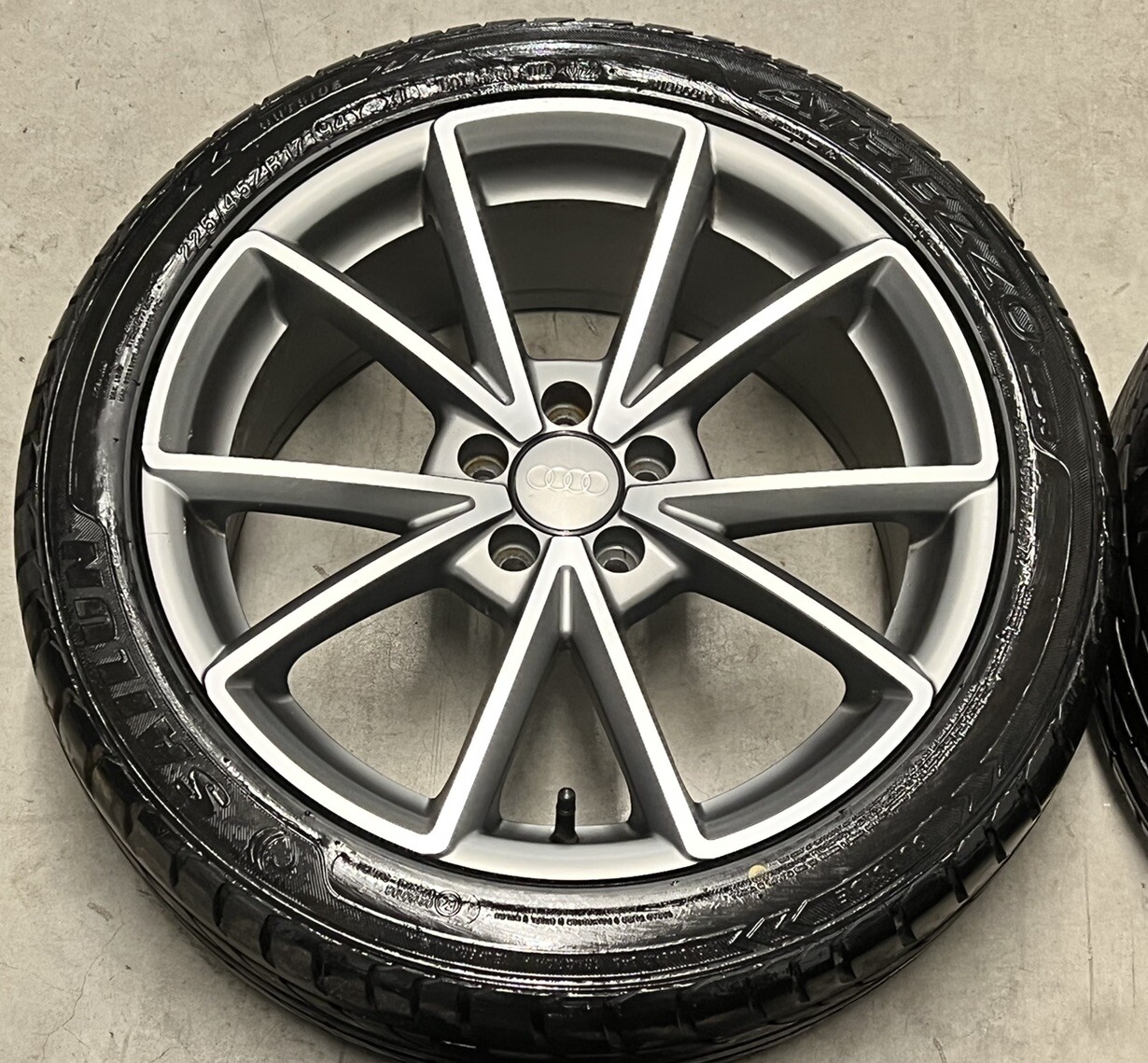 17” V SPOKE STYLE ALLOY WHEEL 5x100 AUDI A1 S1 VW POLO GOLF MK4 SKODA ...