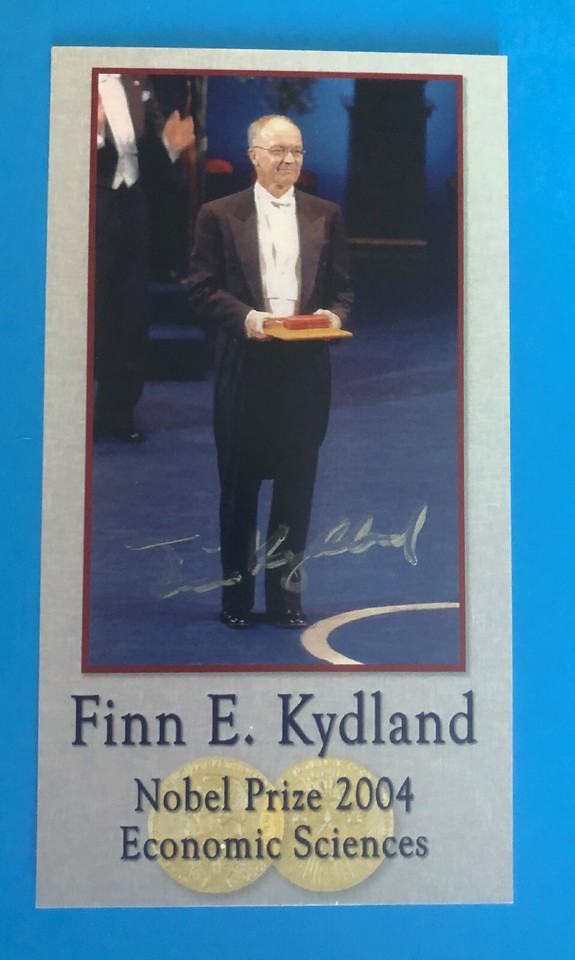Finn Kydland (Nobel Prize Economics 2004) Hand Autographed Signed ...
