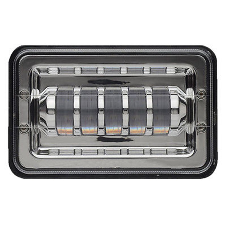 4X6" LED HID Light Bulbs Crystal Clear Sealed Beam Headlamp Headlight ...