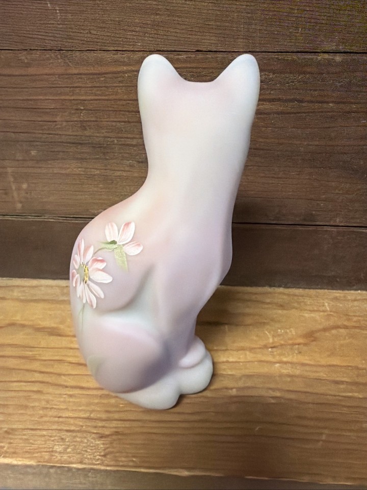 Fenton Glass Burmese Cat Drangonfly And Flower | eBay