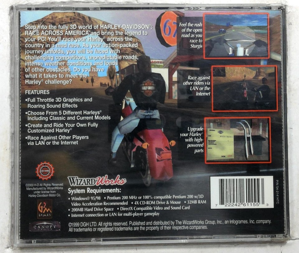 Harley-Davidson Race Across America PC CD-ROM Video Game Multiplayer | eBay