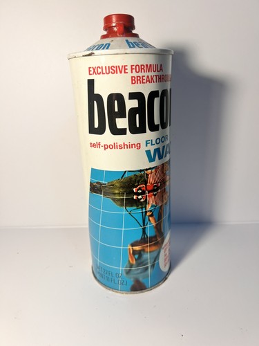 Rare Vintage FULL Can of BEACON Self Polishing Floor Wax 1 Pint 11 Fl ...