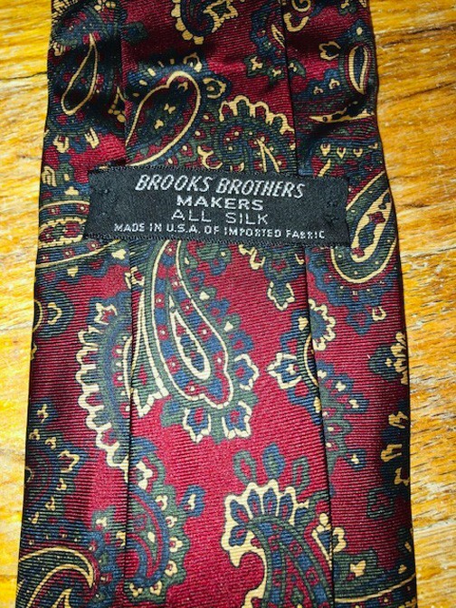 Brooks Brothers Silk Mens Novelty Neck Tie Necktie Maroon Green Paisley ...