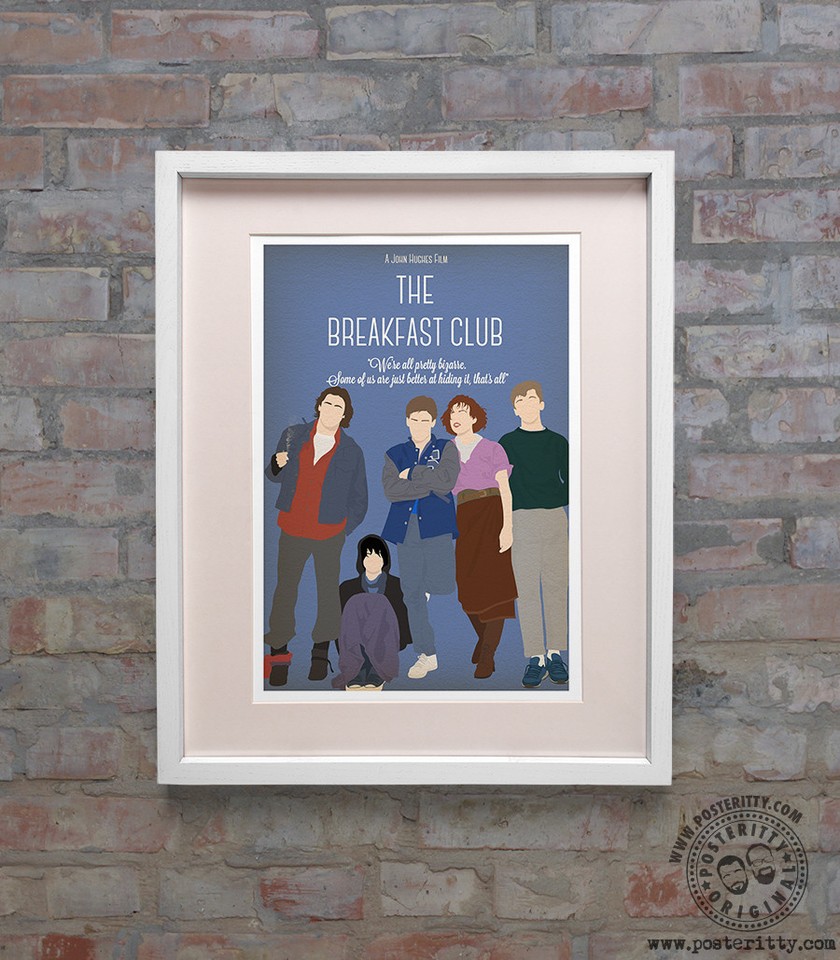 BREAKFAST CLUB - Minimalist 80's Poster by Posteritty Design John ...