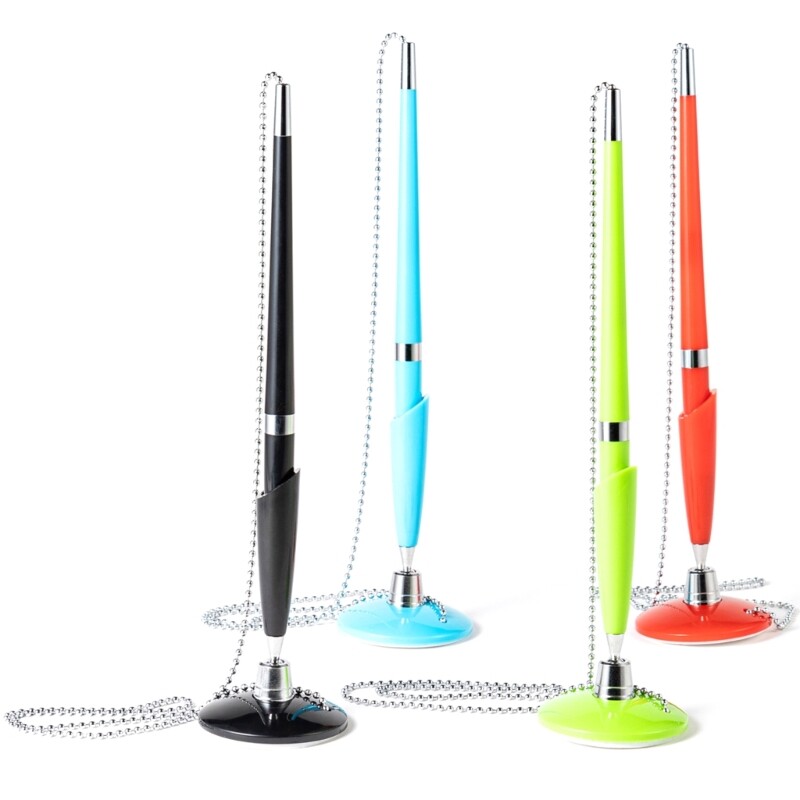 Desk Pens with Chains for Businesses Desktop Pens with Adhesive Pen ...