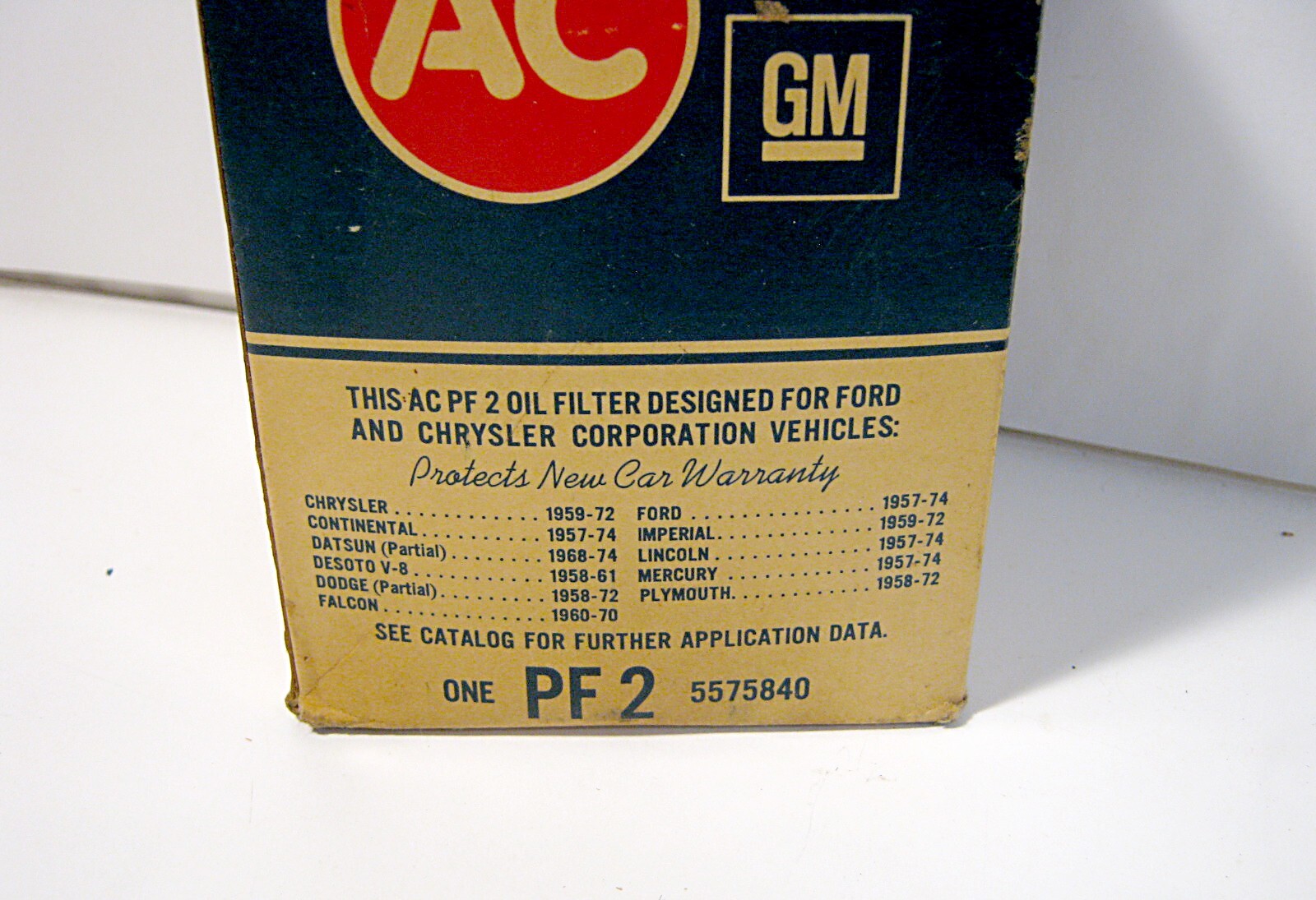 Vintage AC GM PF 2 5575840 Oil Filter NOS | eBay