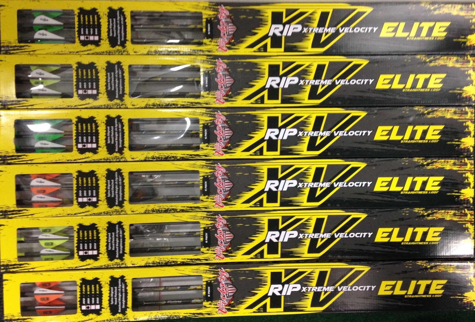 1/2 DZ. VICTORY RIP XV ELITE ARROWS 300,350,400,500 / FREE CUT & GLUE ...