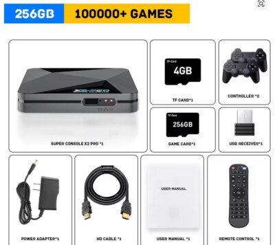 KinHanK Super Console X2 Pro Retro Video Game Console 256 GB with ...