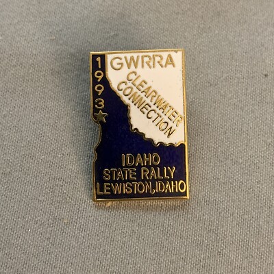 GWRRA Motorcycle Club Lapel Hat Pin VTG ‘93 Idaho State Rally Lewiston ...