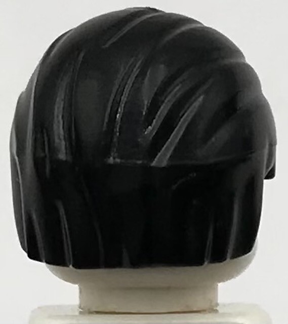Lego New Black Minifigure Hair Combed Front to Rear Part | eBay