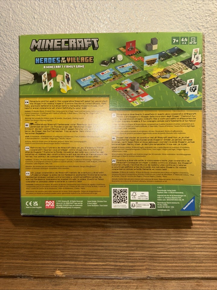 Minecraft - Heroes Of The Village Family Board Game by Ravensburger ...